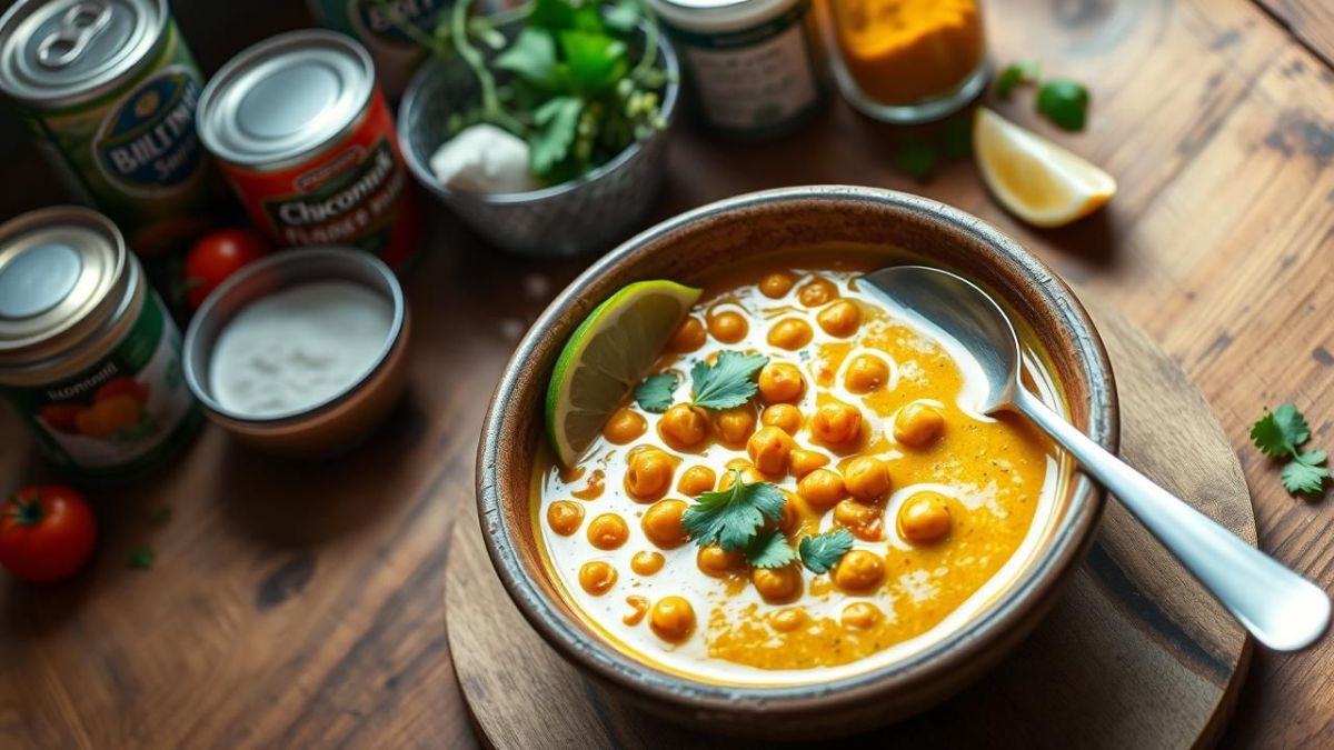 Un curry de pois chiches crémeux prêt en 15 minutes — parfait pour un ...